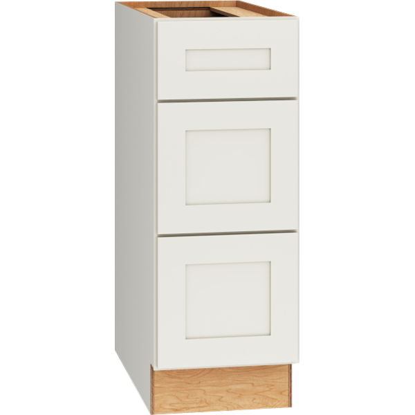 12" Base Cabinet | 3 Drawers | Omni Snow | Mantra