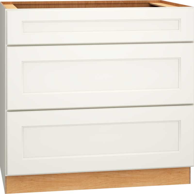 36" Base Cabinet | 3 Drawers | Spectra Snow | Mantra