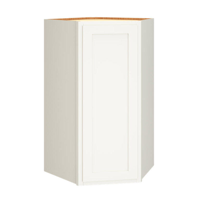 39" Diagonal Wall Cabinet in Classic Snow - MANTRA Cabinets