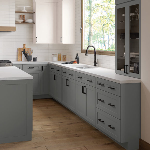 24" Base Cabinet | Double Doors | Omni Graphite | Mantra