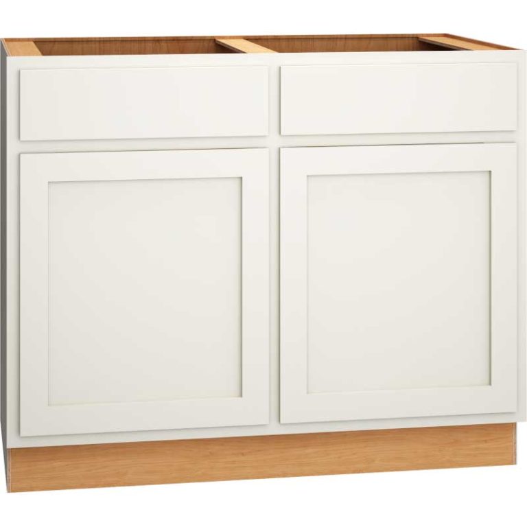 42" Sink Base Cabinet in Classic Snow - Mantra Cabinets