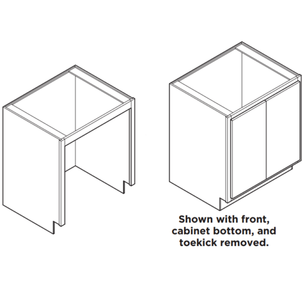 33" x 32 1/2" Universal Vanity Sink Base Cabinet in Omni - Mantra Cabinets