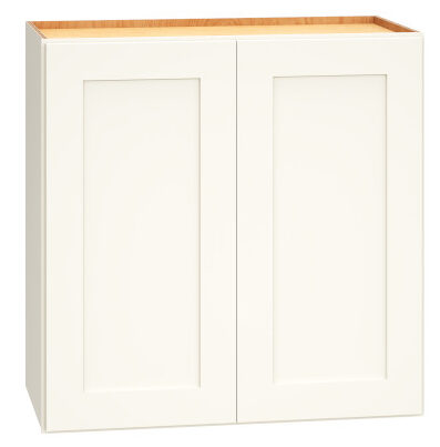 24" x 24" Wall Cabinet with Double Doors in Omni Snow - Mantra Cabinets
